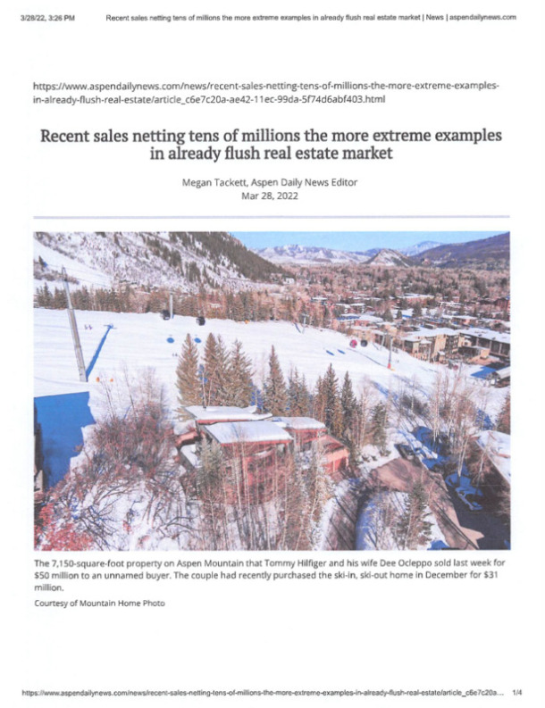 Extreme property flip examples in an already flush Aspen real estate ...